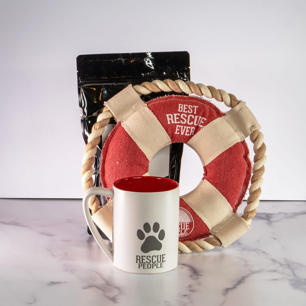 "Who Rescued Who?" Gift Basket– French Bulldog Coffee Company
